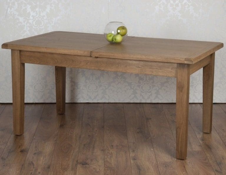 Solid Chunky Rustic Oak Dorset 8 Seater Extending Dining Table